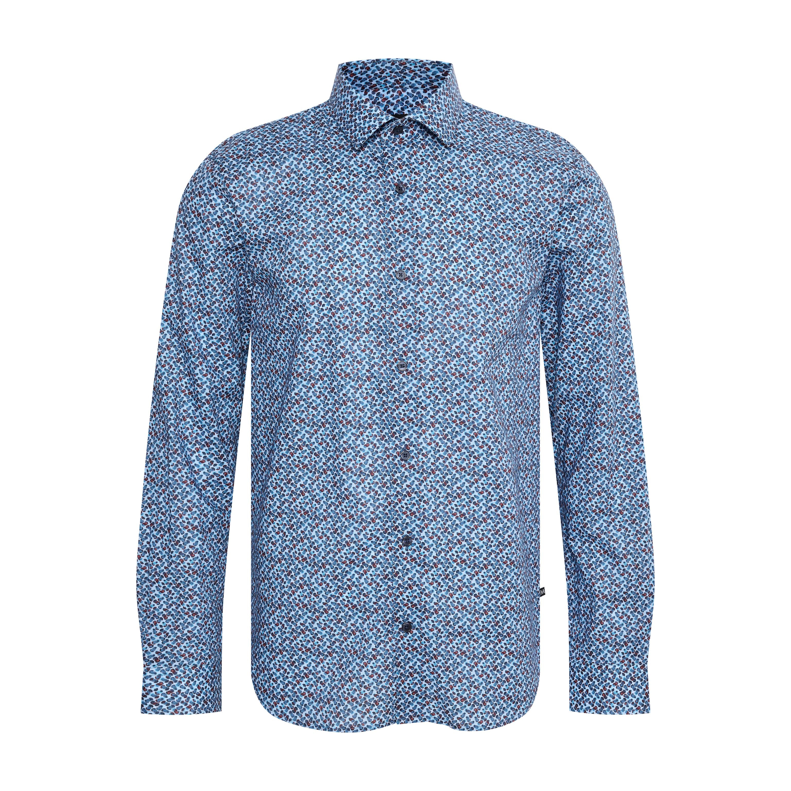Men's Matinique Vintage Pattern Shirt - Blue - 100% Cotton – Urban Menswear