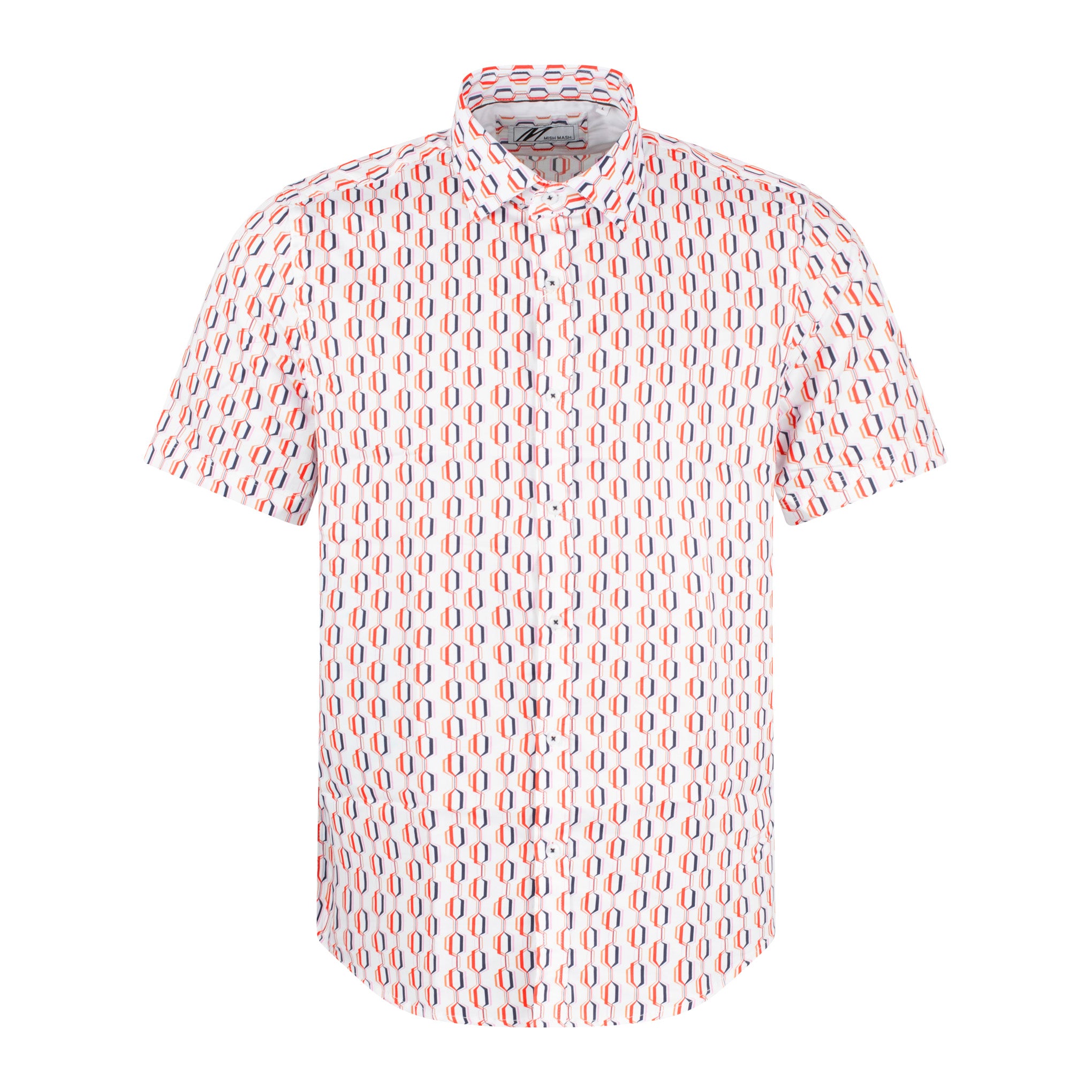 Mish Mash Florence Floral Pattern Shirt - White - Short Sleeved - Men's ...