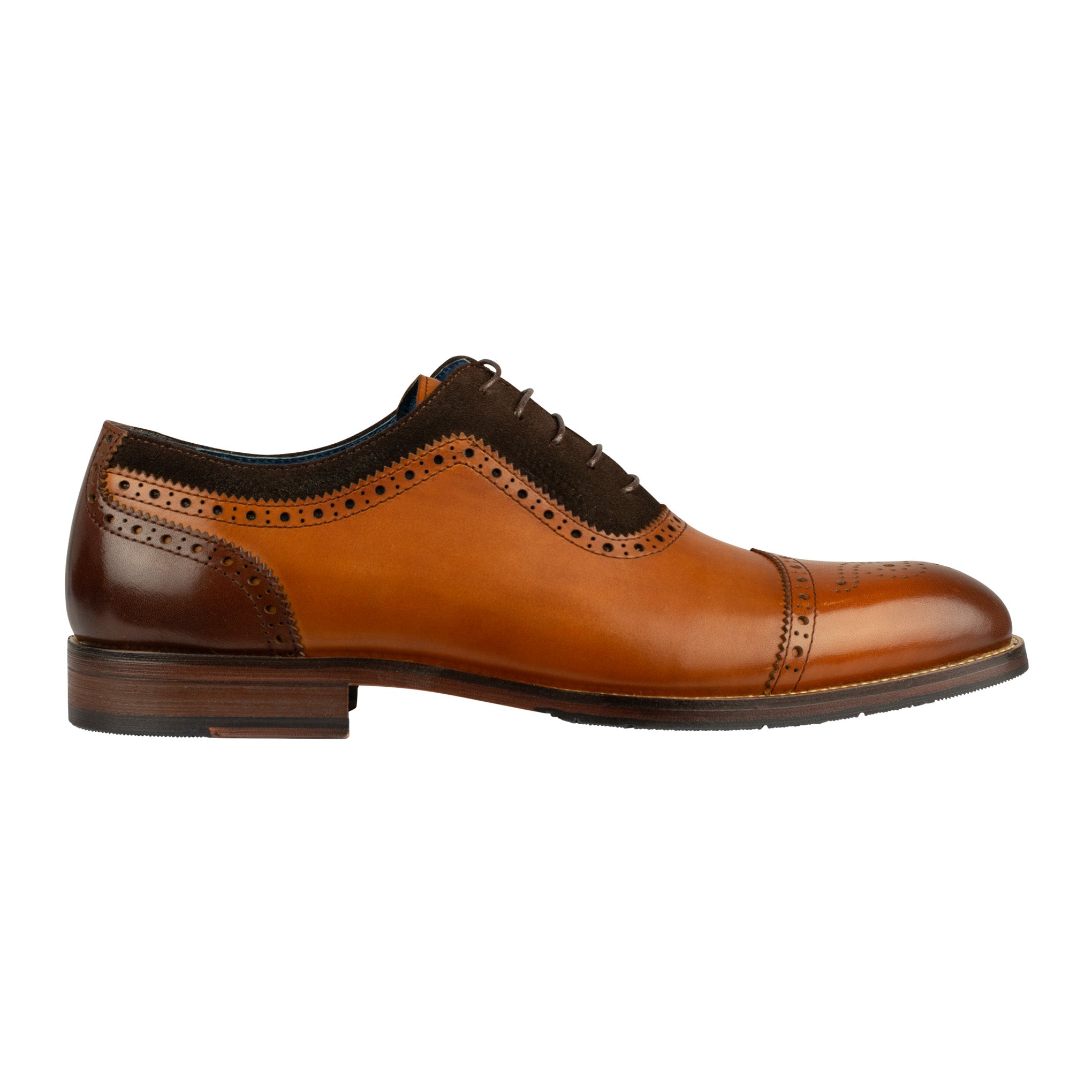 Sergio Duletti Liam Smart Shoes - Tan & Coffee Brown - Leather - Men's ...